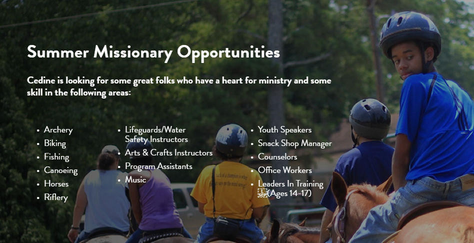 Get Involved – Cedine Ministries